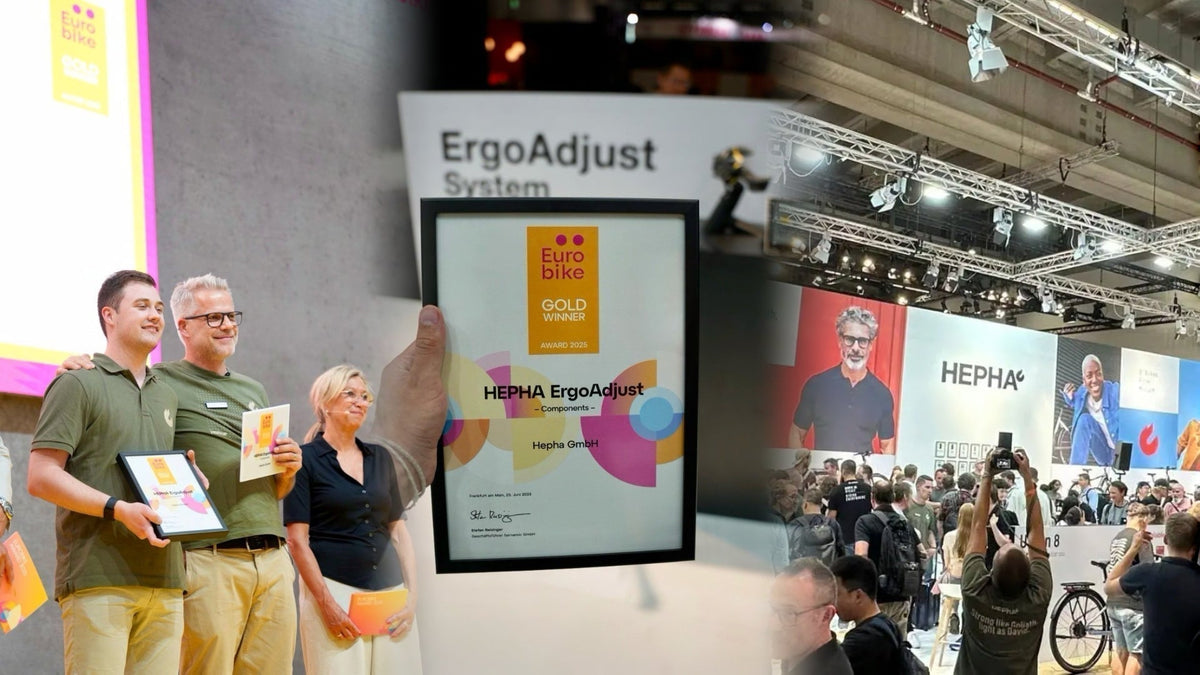 🏆 Das ErgoAdjust-System von HEPHA gewinnt den EUROBIKE GOLD AWARD 2025 – HEPHA E-Bike